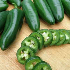 Jalapeño Tam Hot Peppers Seeds for Planting, 50+ Heirloom Seeds Per Packet, (Isla's Garden Seeds), Non GMO Seeds, Botanical Name: Capsicum annuum, Great Home Garden Gift