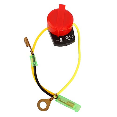 QAZAKY On/Off Engine Stop Kill Switch Control Compatible with GX110 GX120 GX160 GX200 GX240 GX270 GX340 GX390 ED1000 EZ1400 EG1400 EG1000 EZ2500 EZ3500 EZ5000 WT30XK4 WT40XK3 CC4033 26A-BPH3710