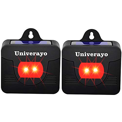 Univerayo Coyote Deterrent Solar Predator Control Light Deer Repellent Device for Nighttime Animal Repeller Fox Skunk Repellent Raccoon Deterrent for Outdoor Garden Yard Chicken Coop - 2 Pack