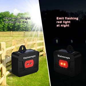 Univerayo Coyote Deterrent Solar Predator Control Light Deer Repellent Device for Nighttime Animal Repeller Fox Skunk Repellent Raccoon Deterrent for Outdoor Garden Yard Chicken Coop - 2 Pack