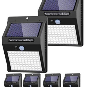 kolpop 6 Pack Solar Lights Outdoor, 3 Modes/100LED Solar Security Lights Wireless IP65 Waterproof Solar Motion Lights Outdoor Solar Wall Lights Outdoor Lights for Front Door, Backyard, Garage, Deck