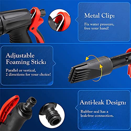 YFQHDD Car Wash Foam Gun Water Gun Jet Garden Washer Hose Wand Nozzle Sprayer Watering Spray Sprinkler Cleaning Tool