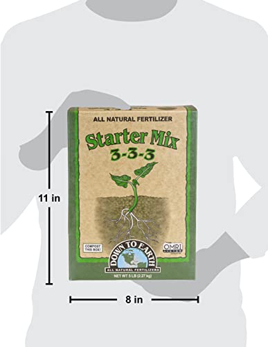 Down to Earth Organic Starter Fertilizer Mix 3-3-3, 5 lb