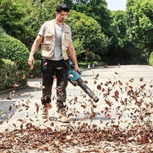 Berserker 20V Leaf Blower Cordless 4.0Ah Battery Operated and Fast Charger Included,Powerful 450CFM 110MPH Electric Powered Handheld Variable-Speed Yard Blower for Lawn Care,Snow Blowing,Dust Cleaning