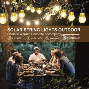 Solar Outdoor String Lights 30 LED 26 FT Crystal Globe Lights 8 Lighting Modes Waterproof Decorative String Lights Solar Powered Patio Lights for Garden Yard Porch Wedding Party Decor (Warm White)