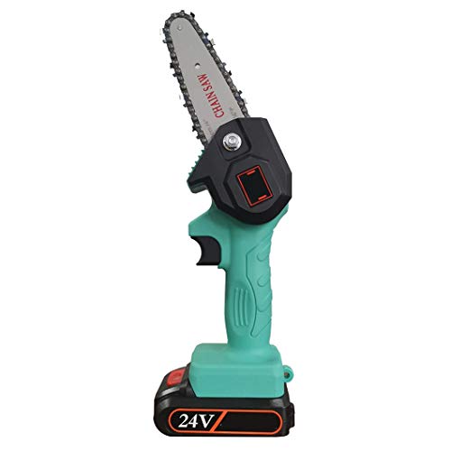 Cordless Chainsaws, Portable 24V Chainsaws, 4 inch Handheld Chainsaws, Mini Chainsaws, electric garden shears, Rechargeable, for Tree Trimming, Wood Cutting tool