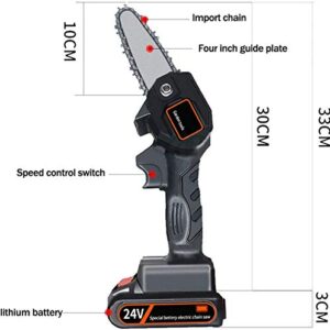 Cordless Chainsaws, Portable 24V Chainsaws, 4 inch Handheld Chainsaws, Mini Chainsaws, electric garden shears, Rechargeable, for Tree Trimming, Wood Cutting tool