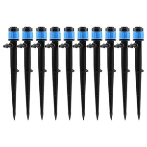 yfqhdd 10pcs drip irrigation adjustable sprinkler spray garden plants watering nozzle 360 degree drippers maintenance equipment