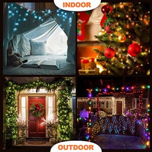 KPafory Solar String Lights,1 Pack 72ft 200LED 8 Modes Solar Powered Christmas Lights Outdoor String Lights Waterproof Fairy Lights for Garden Wedding Party Christmas Decorations,Cool White