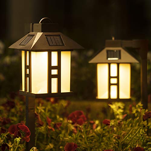 SOLPEX Solar Garden Lights, Garden Lights Solar Powered, Waterproof Solar Yard Lights for Lawn, Patio, Yard, Pathway, Walkway and Driveway（2 Pack, Warm White）