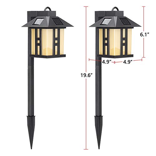 SOLPEX Solar Garden Lights, Garden Lights Solar Powered, Waterproof Solar Yard Lights for Lawn, Patio, Yard, Pathway, Walkway and Driveway（2 Pack, Warm White）