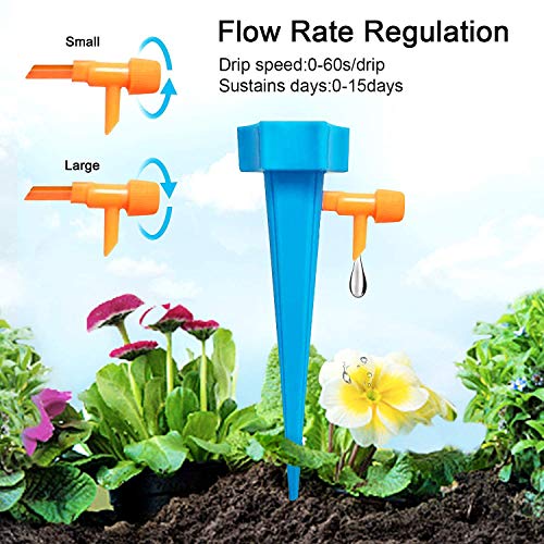 LINRUS 12pcs Automatic Irrigation Watering Spike for Plants Flower Indoor Household Auto Drip Irrigation Watering System Waterer