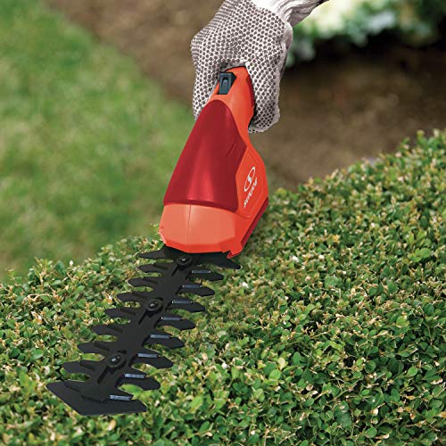 Sun Joe HJ604C-RED 7.2V Cordless 2-in-1 Grass Shear, Hedge Trimmer, Red