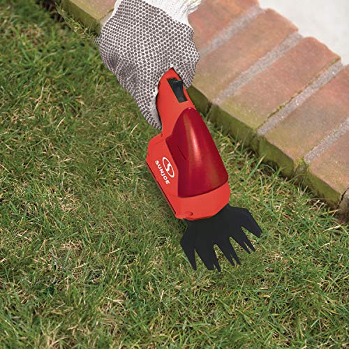 Sun Joe HJ604C-RED 7.2V Cordless 2-in-1 Grass Shear, Hedge Trimmer, Red