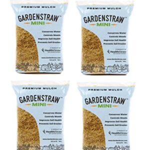 Healthistraw GardenStraw Mini, for Garden Insulation, Mulch, Potting Medium, Animal Bedding, Grass Seed Growing, Organic.5 CF Brown HSTGARDENSTRAWMORG 0