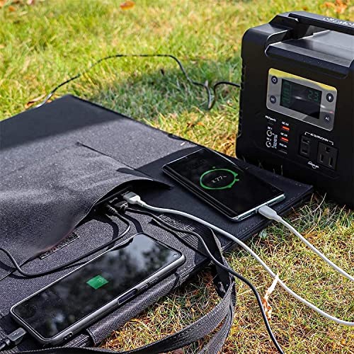 5V USB Flashfish Foldable Solar Cells Battery Charger Folding Outdoor Power Supply Camping Garden 100W 18V Portable Solar Panel (Color 50W) (100w) (100w) (100w)