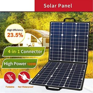 5V USB Flashfish Foldable Solar Cells Battery Charger Folding Outdoor Power Supply Camping Garden 100W 18V Portable Solar Panel (Color 50W) (100w) (100w) (100w)