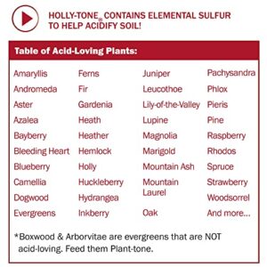 Espoma Organic Holly-tone 4-3-4 Natural & Organic Evergreen & Azalea Plant Food; 8 lb. Bag; The Original & Best Fertilizer for all Acid Loving Plants including Rhododendrons & Hydrangeas.