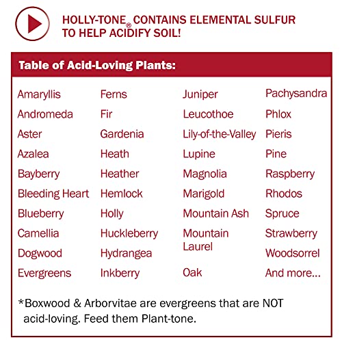 Espoma Organic Holly-tone 4-3-4 Natural & Organic Evergreen & Azalea Plant Food; 8 lb. Bag; The Original & Best Fertilizer for all Acid Loving Plants including Rhododendrons & Hydrangeas.