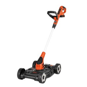 black+decker cordless lawn mower, string trimmer, edger, 3-in-1 (mtc220)