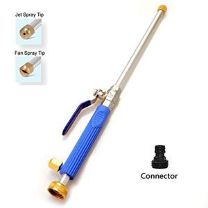 High Pressure Power Washer Spray Nozzle, 18in Garden Hose Wand for Car Window Pet Washing and Plant Watering, Blue