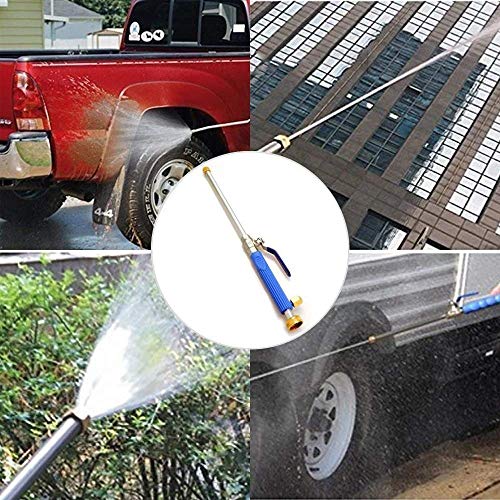 High Pressure Power Washer Spray Nozzle, 18in Garden Hose Wand for Car Window Pet Washing and Plant Watering, Blue