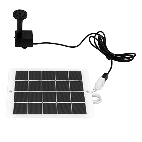 Solar Water Pump Floating Fountain,3W 5V Solar Fountain Pump,Powered Water Floating Sprinkler,6 Nozzlesfor Bird Bath, Fish Tank, Pond or Garden Decoration, Solar Water Pump Floating Fountain,3W 5