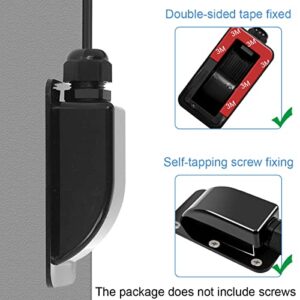 DKARDU Solar Cable Gland Waterproof Housing Single Port Cable Entry Box ABS 3mm to 12mm for RV Boats, 2 PCS Solar Panel Wiring Mounting Brackets, IP68 Black