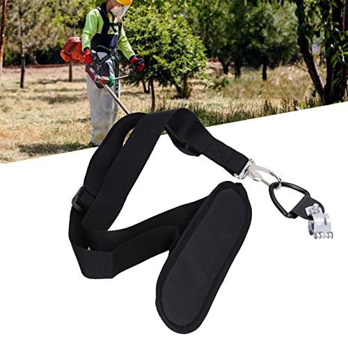 Ftory Black Trimmer Shoulder Strap,Single Shoulder Trimmer Lawn Mower Adjustable Strap for Brush Cutter Garden