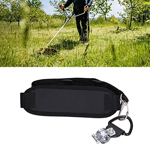 Ftory Black Trimmer Shoulder Strap,Single Shoulder Trimmer Lawn Mower Adjustable Strap for Brush Cutter Garden