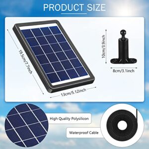 Solar Panel Compatible with Wyze Cam Outdoor, Silicone Solar Panel Powered for Surveillance Camera Outdoor Wireless, with 6V 3.5W Charging Compatible with Your WYZE Wireless Camera Outdoor (Black)