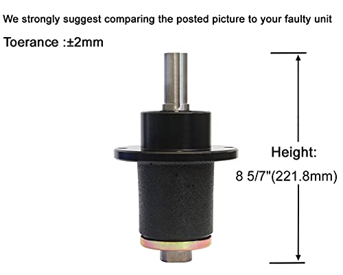 q&p Outdoor Power 48" 50" 52" 60" Deck Blade Spindle Assembly Bracket Replaces Bad Boy 037-6016-00 Rotary 13090 Long Shaft 8 5/7" cast Iron Spindle Assembly