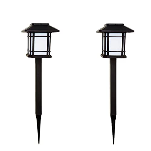 ASTRAEUS Solar Path Lights, New LED Warm White Solar Garden Light for Outdoor with IP44 Waterproof, Solar Pathway Light for Landscape, Driveway, Terrace, and Walkway, Yard. (White, 2 Pack)