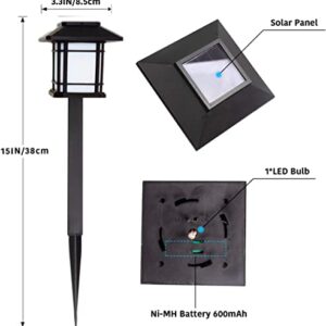 ASTRAEUS Solar Path Lights, New LED Warm White Solar Garden Light for Outdoor with IP44 Waterproof, Solar Pathway Light for Landscape, Driveway, Terrace, and Walkway, Yard. (White, 2 Pack)