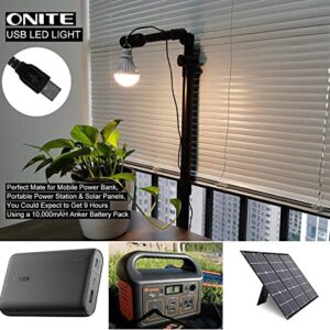 Onite USB Light, USB LED Camping Lantern with USB Splitter Y-Cable, 8ft Extra Length Cord Tent Light, Optimal Companion for Portable Power Station Solar Panel Charger Power Bank, WarmWhite