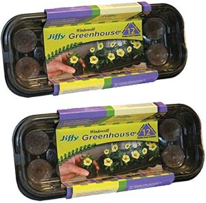 jiffy 36mm windowsill greenhouse (2 pack)