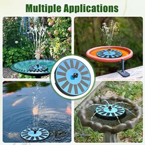 GAIZERL Solar Fountains Glass Panel and 3.5W Solar Fountain Pump, Outdoor Water Fountain with 4 Fixed Sticks & 7 Nozzles for Garden, and Pool