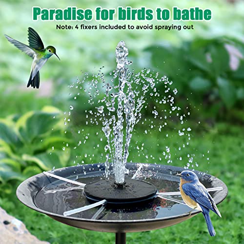 GAIZERL Solar Fountains Glass Panel and 3.5W Solar Fountain Pump, Outdoor Water Fountain with 4 Fixed Sticks & 7 Nozzles for Garden, and Pool