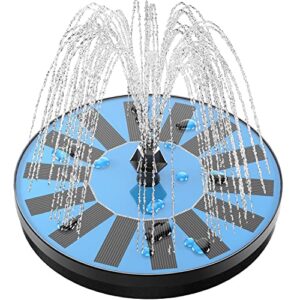 GAIZERL Solar Fountains Glass Panel and 3.5W Solar Fountain Pump, Outdoor Water Fountain with 4 Fixed Sticks & 7 Nozzles for Garden, and Pool