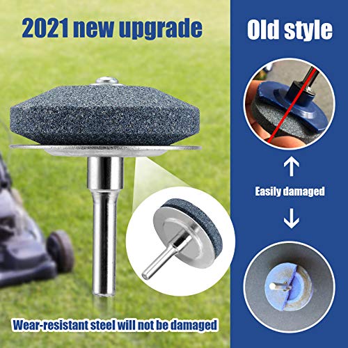 【New】LawnMower Blade Sharpener with Steel Backing 3Pack,Universal Multi-Sharp Rotary Lawn Mower Blade Sharpener and Free Balancer for Any Power Hand Drill,high temperature resistance and hardness