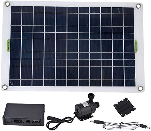 Solar Water Pump Kit, 50w 12v Panel Water Pump, 800l/h Fountain Water Pump Solar Pond Pump, Low Noise Dc Solar Fountain, Suitable For Household, Car And Boat, Garden Fountain