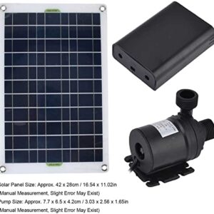 Solar Water Pump Kit, 50w 12v Panel Water Pump, 800l/h Fountain Water Pump Solar Pond Pump, Low Noise Dc Solar Fountain, Suitable For Household, Car And Boat, Garden Fountain