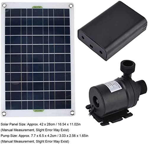 Solar Water Pump Kit, 50w 12v Panel Water Pump, 800l/h Fountain Water Pump Solar Pond Pump, Low Noise Dc Solar Fountain, Suitable For Household, Car And Boat, Garden Fountain