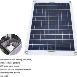 Solar Water Pump Kit, 50w 12v Panel Water Pump, 800l/h Fountain Water Pump Solar Pond Pump, Low Noise Dc Solar Fountain, Suitable For Household, Car And Boat, Garden Fountain