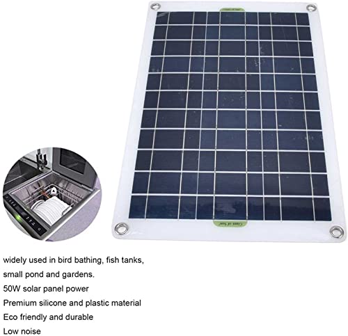 Solar Water Pump Kit, 50w 12v Panel Water Pump, 800l/h Fountain Water Pump Solar Pond Pump, Low Noise Dc Solar Fountain, Suitable For Household, Car And Boat, Garden Fountain