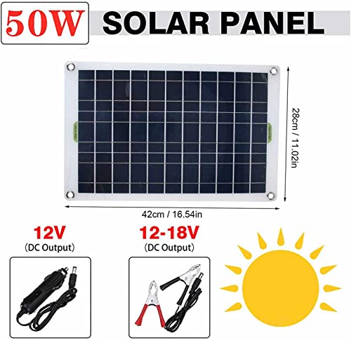 Solar Water Pump Kit, 50w 12v Panel Water Pump, 800l/h Fountain Water Pump Solar Pond Pump, Low Noise Dc Solar Fountain, Suitable For Household, Car And Boat, Garden Fountain