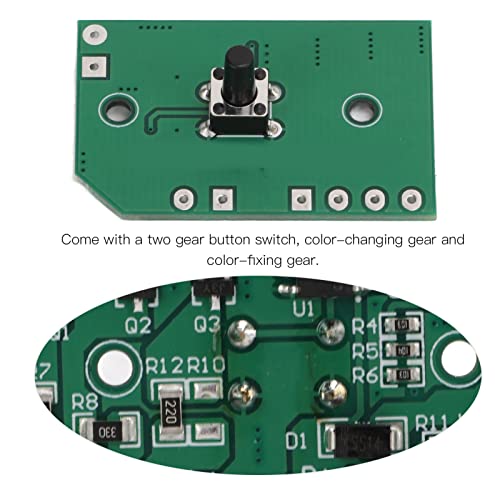 Solar Lamp Circuit Board, Overdischarge Protection Garden Lamp Control Board 2 Gears Button Switch Sensitive for 3.7V Lithium Battery