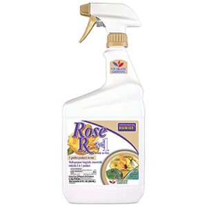 bonide rose rx multi-purpose fungicide, insecticide and miticide, 32 oz ready-to-use spray, for organic gardening