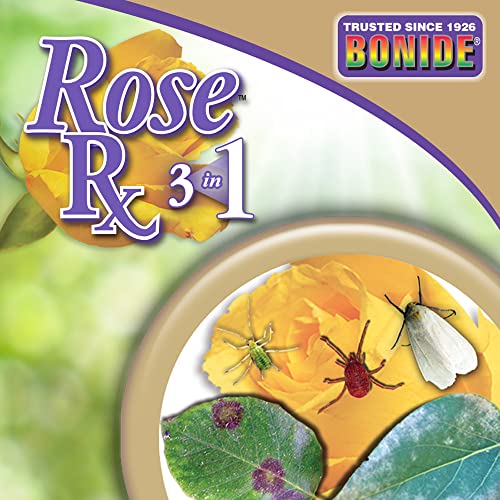 Bonide Rose Rx Multi-Purpose Fungicide, Insecticide and Miticide, 32 oz Ready-to-Use Spray, For Organic Gardening