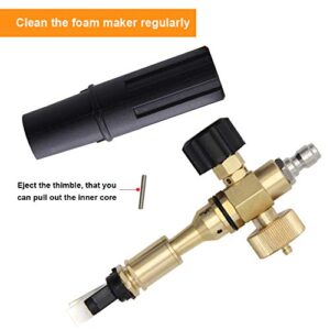 Twinkle Star Pressure Washer Gun Snow Foam Lance, with 1/4 Inch Quick Connector, 5 Pressure Washer Nozzle Tip, 1 Liter